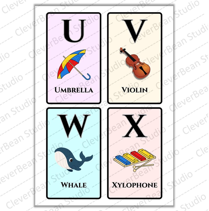 Alphabet Phonics Flashcards - Early Learning Essentials - Etsy