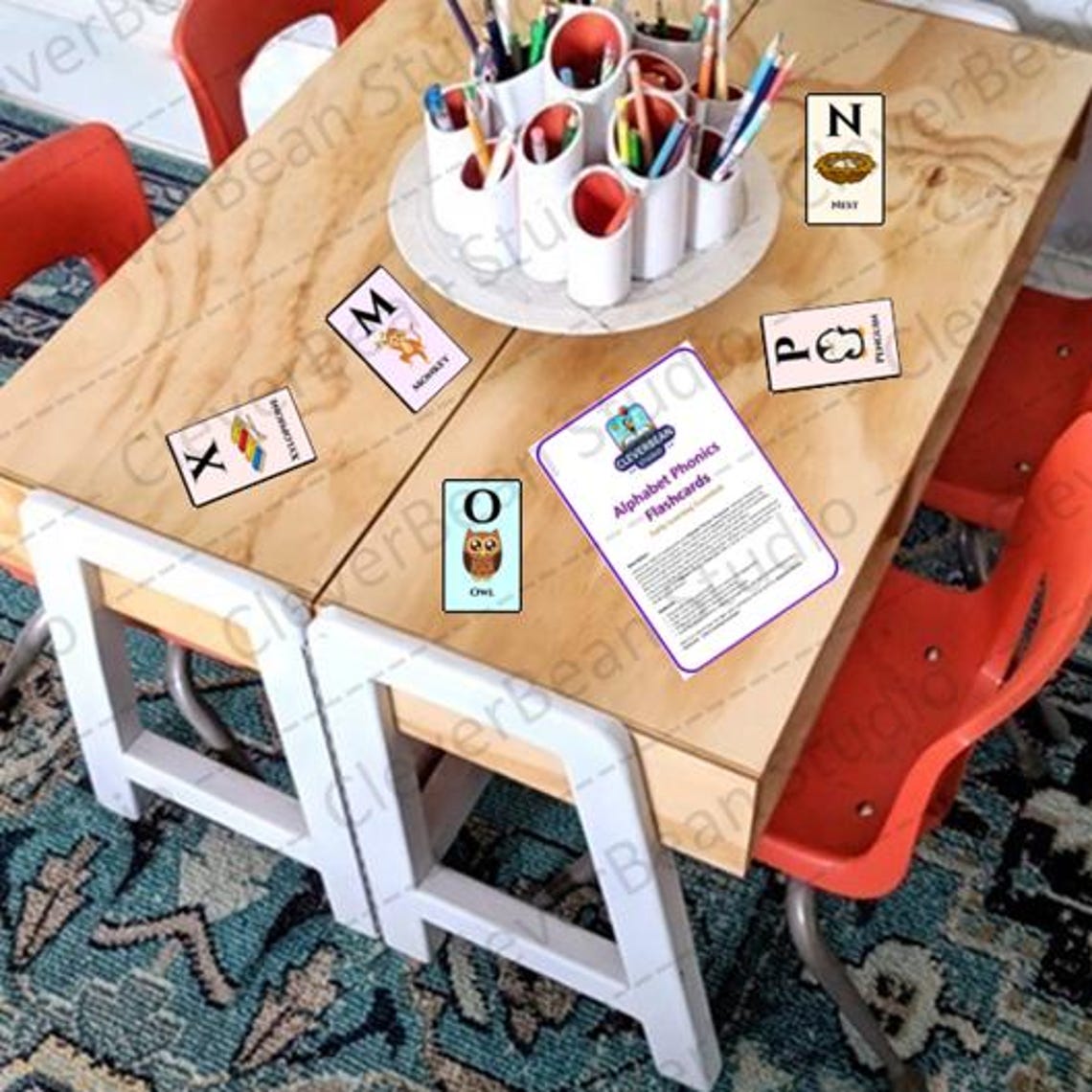 Alphabet Phonics Flashcards - Early Learning Essentials - Etsy