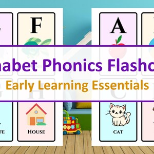 Alphabet Phonics Flashcards - Early Learning Essentials - Etsy