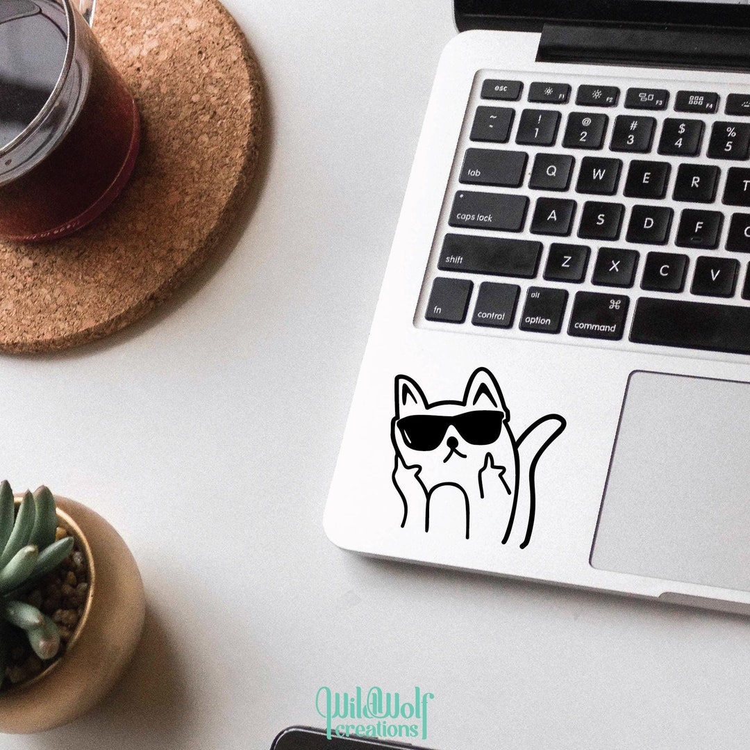 Stick Figure Meme Cat Reaction Meme Middle Finger Sticker Car Window ...