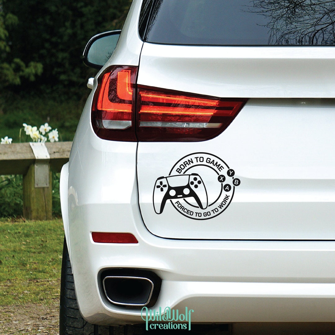 Gamer Born to Game, Forced to Go to Work Sticker Car Window Bumper ...
