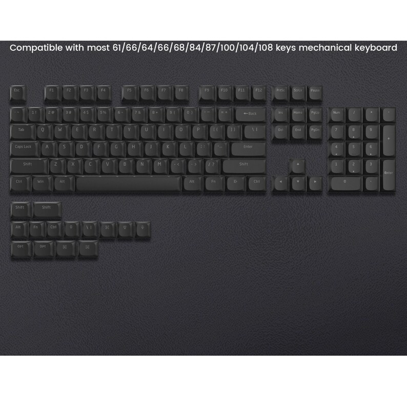 Low Profile Keycaps Set Shine Through Backlit 118 Keys PBT - Etsy Israel