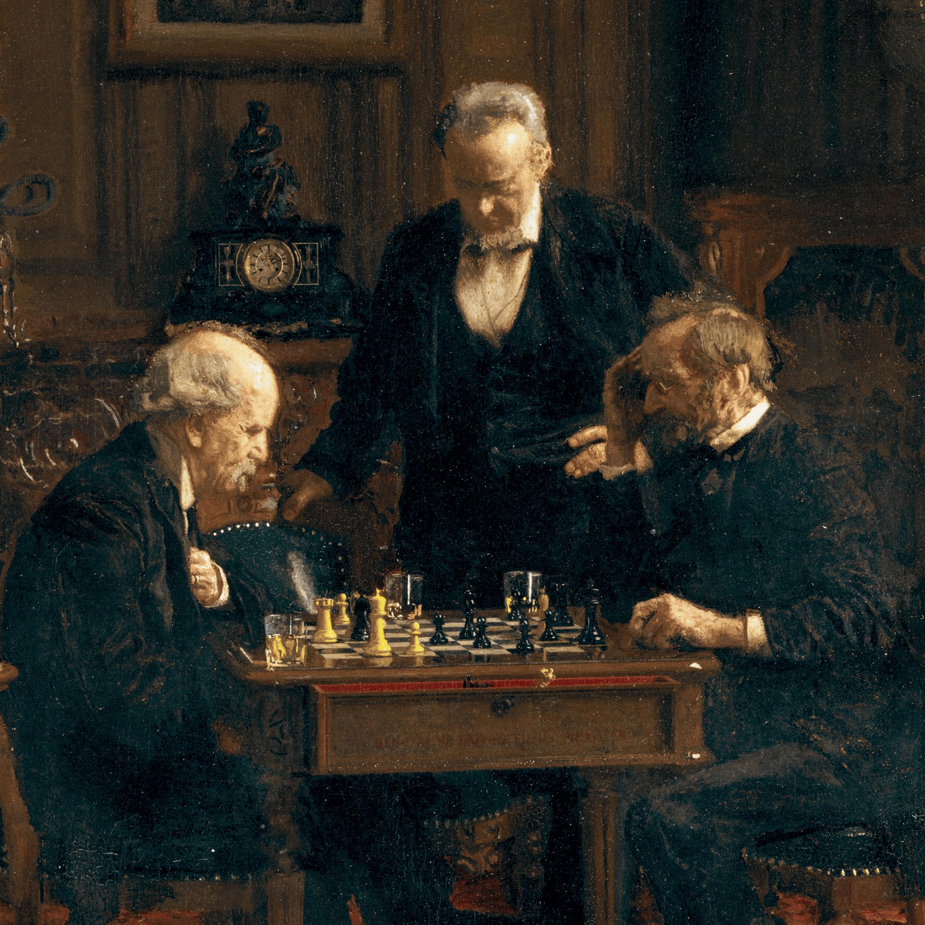 The Chess Players by Thomas Eakins Print Vintage Interior Wall Art - Etsy