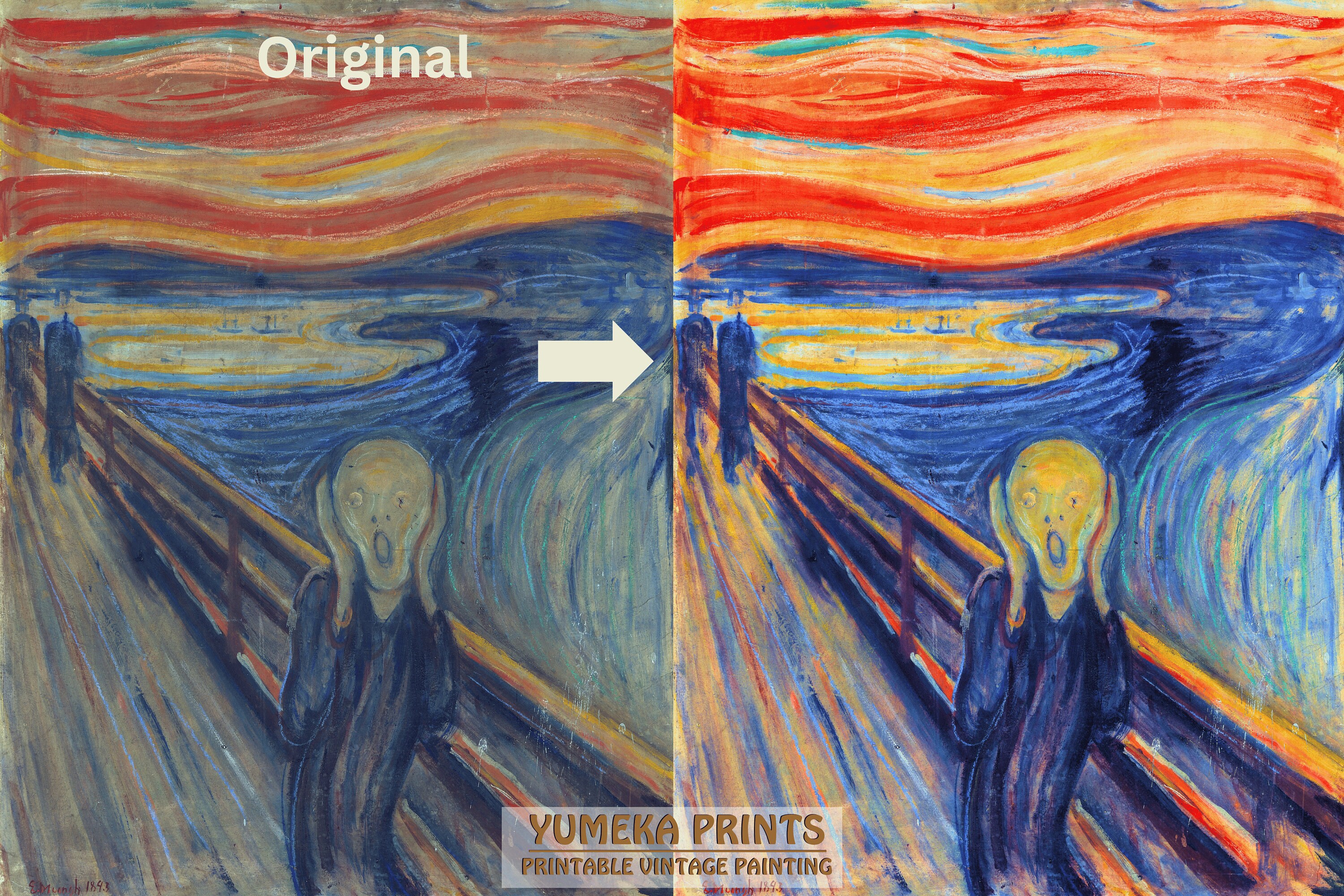 The Scream by Edvard Munch - Iconic Expressionist Art Digital Download ...