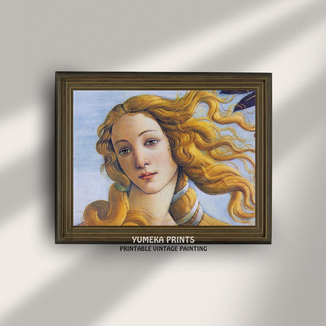 The Face of Venus by Sandro Botticelli - the Birth of Venus (1484–1486 ...