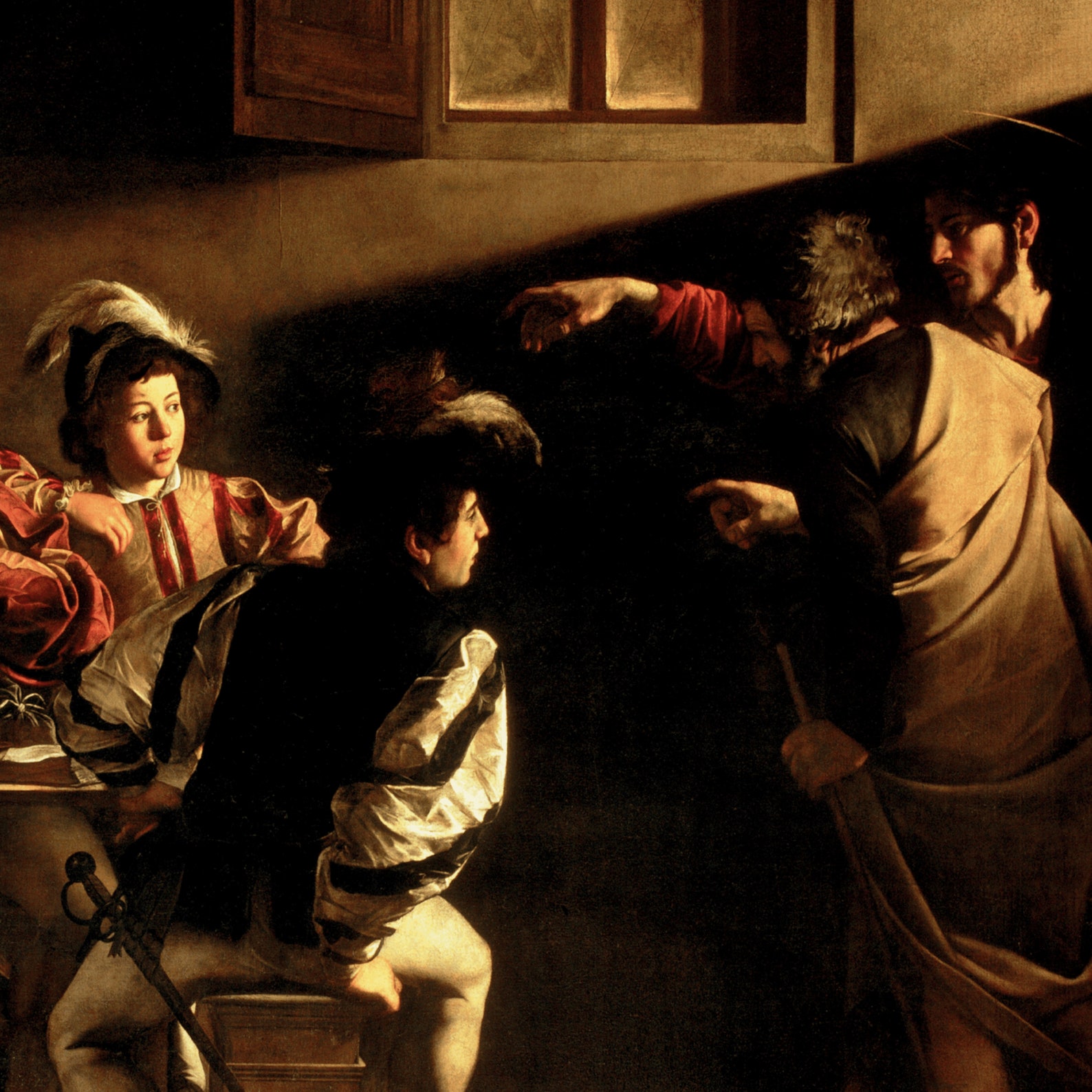 The Calling of Saint Matthew by Caravaggio | 1599–1600 Oil on Canvas ...
