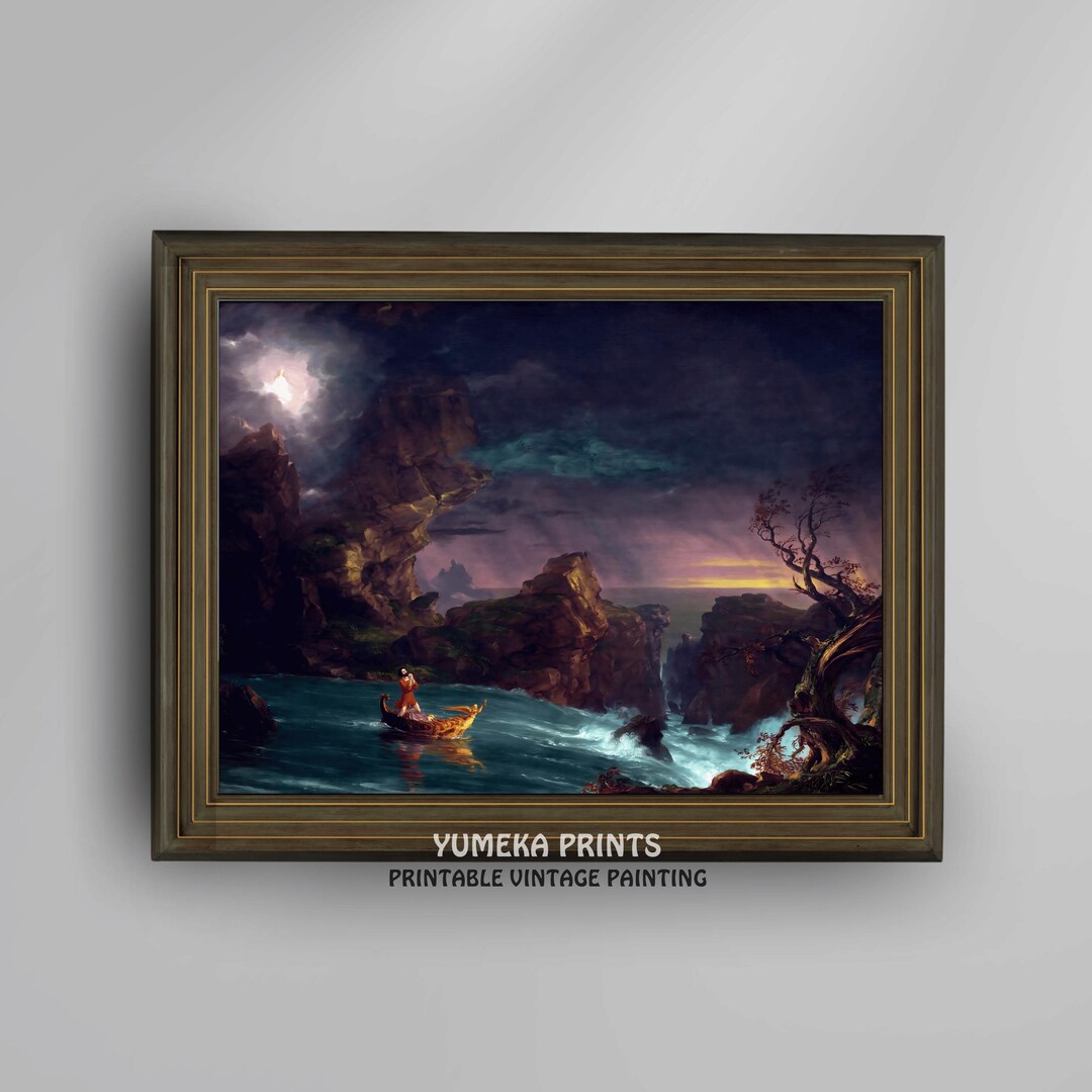 The Voyage of Life Manhood by Thomas Cole Print Romantic Landscape Wall ...