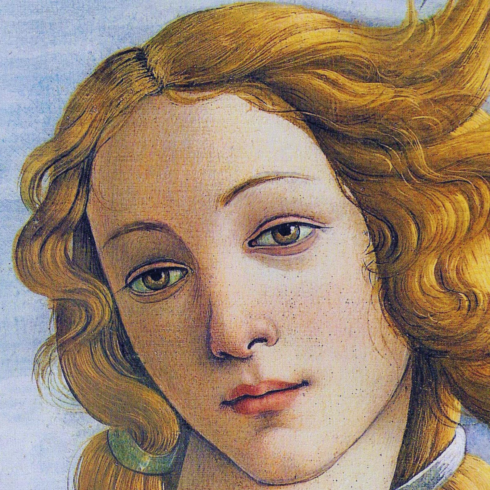 The Face of Venus by Sandro Botticelli - the Birth of Venus (1484–1486 ...