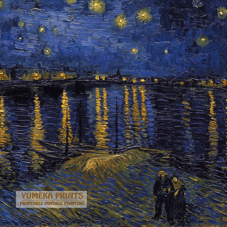 The Starry Night Over the Rhône by Vincent Van Gogh - Iconic Post ...