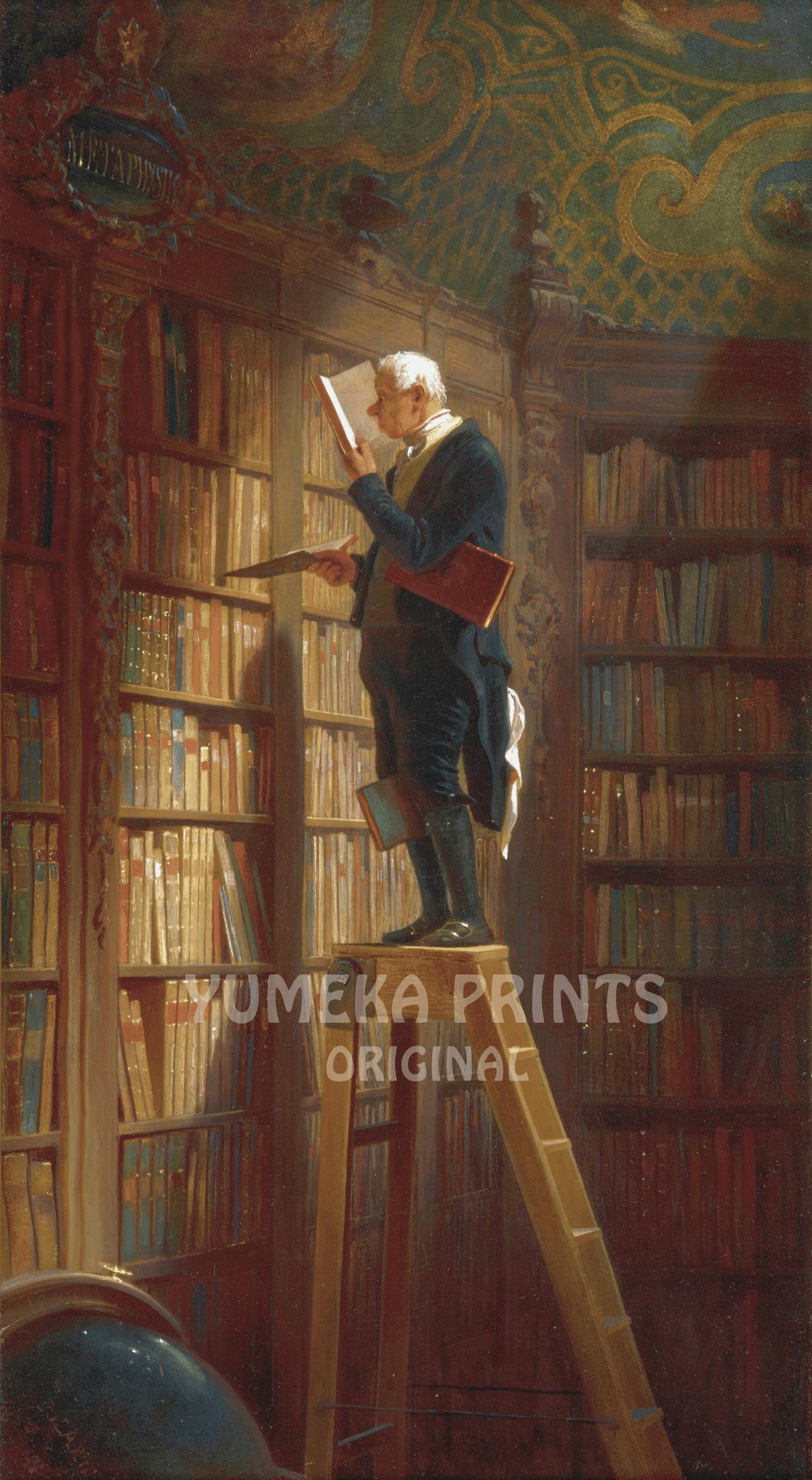 The Bookworm by Carl Spitzweg - Classic 19th Century Art Print ...