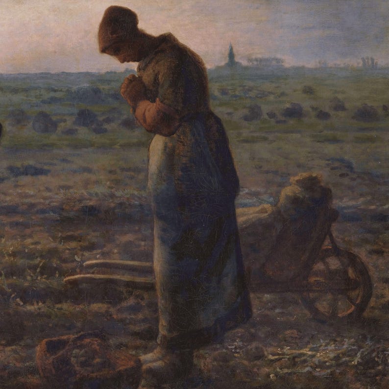 The Angelus by Jean-françois Millet - Classic Rural Life Art Print ...