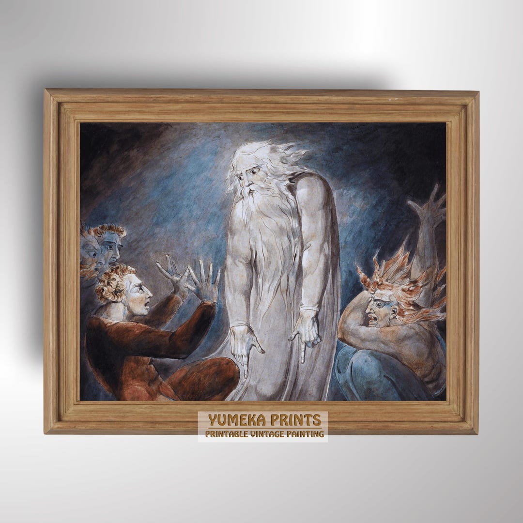 The Ghost of Samuel Appearing to Saul by William Blake - Supernatural ...