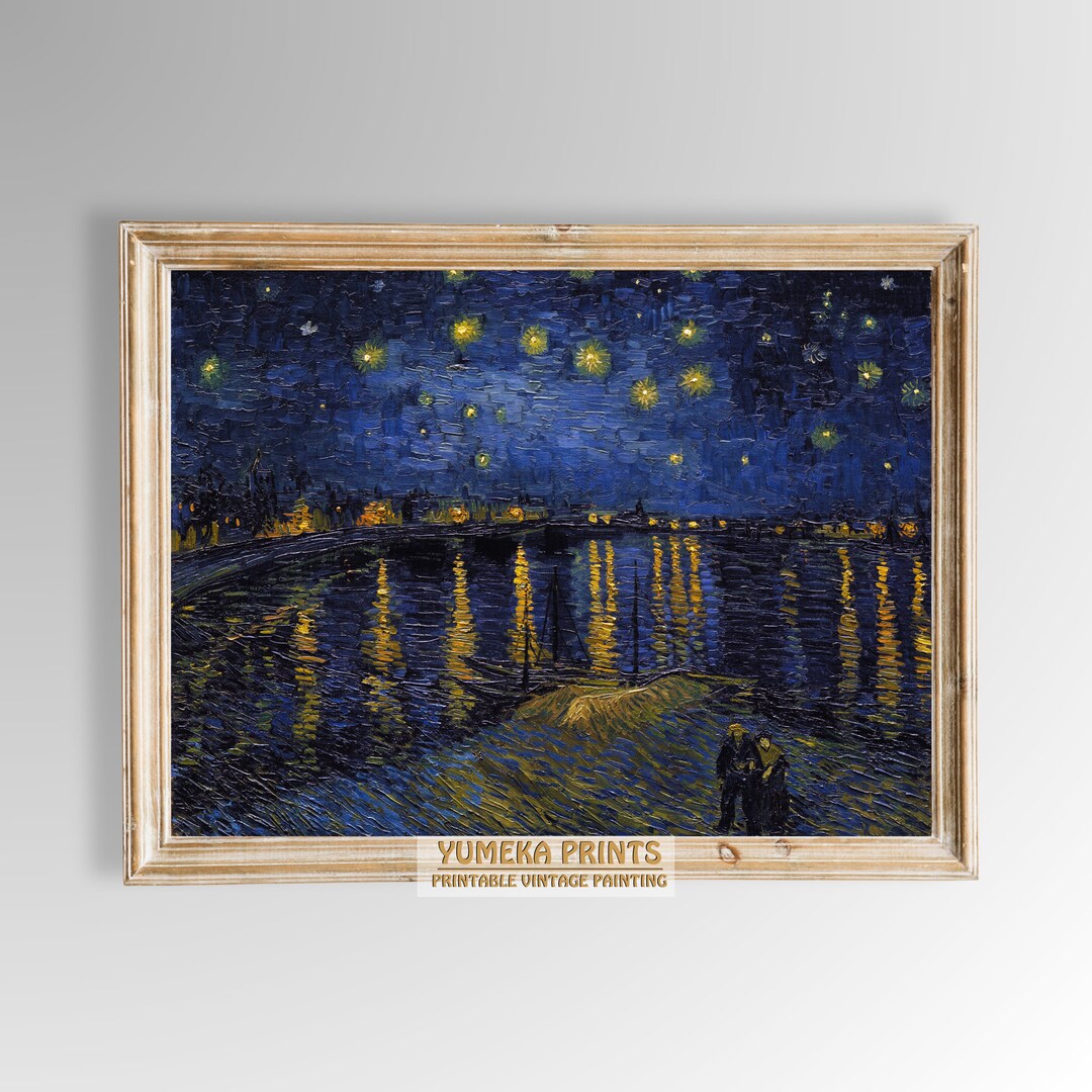 The Starry Night Over the Rhône by Vincent Van Gogh - Iconic Post ...