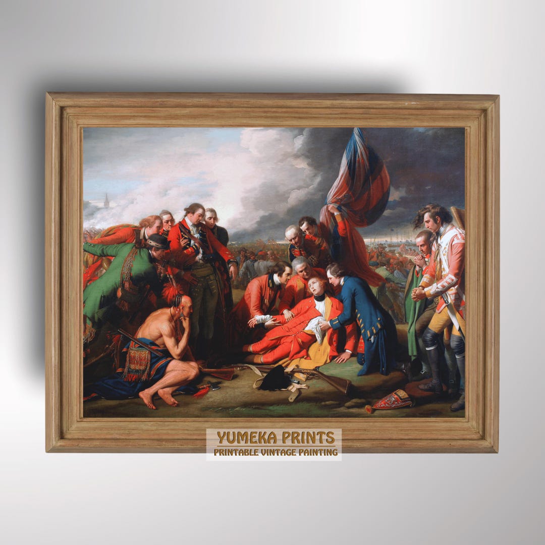 The Death of General Wolfe by Benjamin West 1770 Historic Battle Scene ...