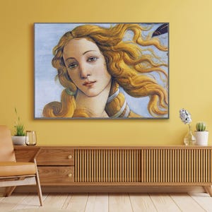 The Face of Venus by Sandro Botticelli - the Birth of Venus (1484–1486 ...