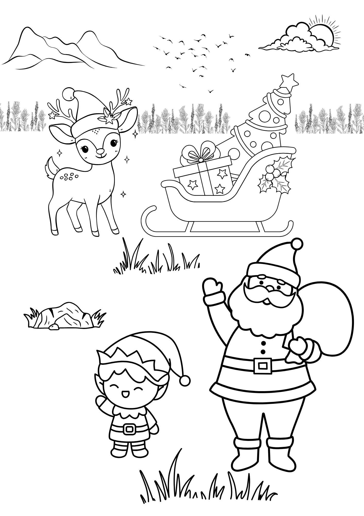 Christmas Coloring Pages - Etsy