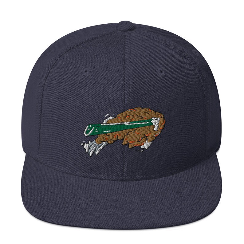 Buffalo Chicken Wing Snapback Unisex Flat Bill Hat - Etsy