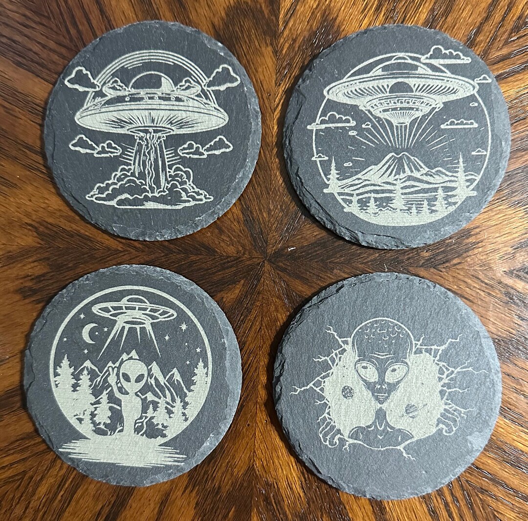 Alien Themed Coasters, Aliens, Ufo Coasters, Alien Theme Coaster - Etsy