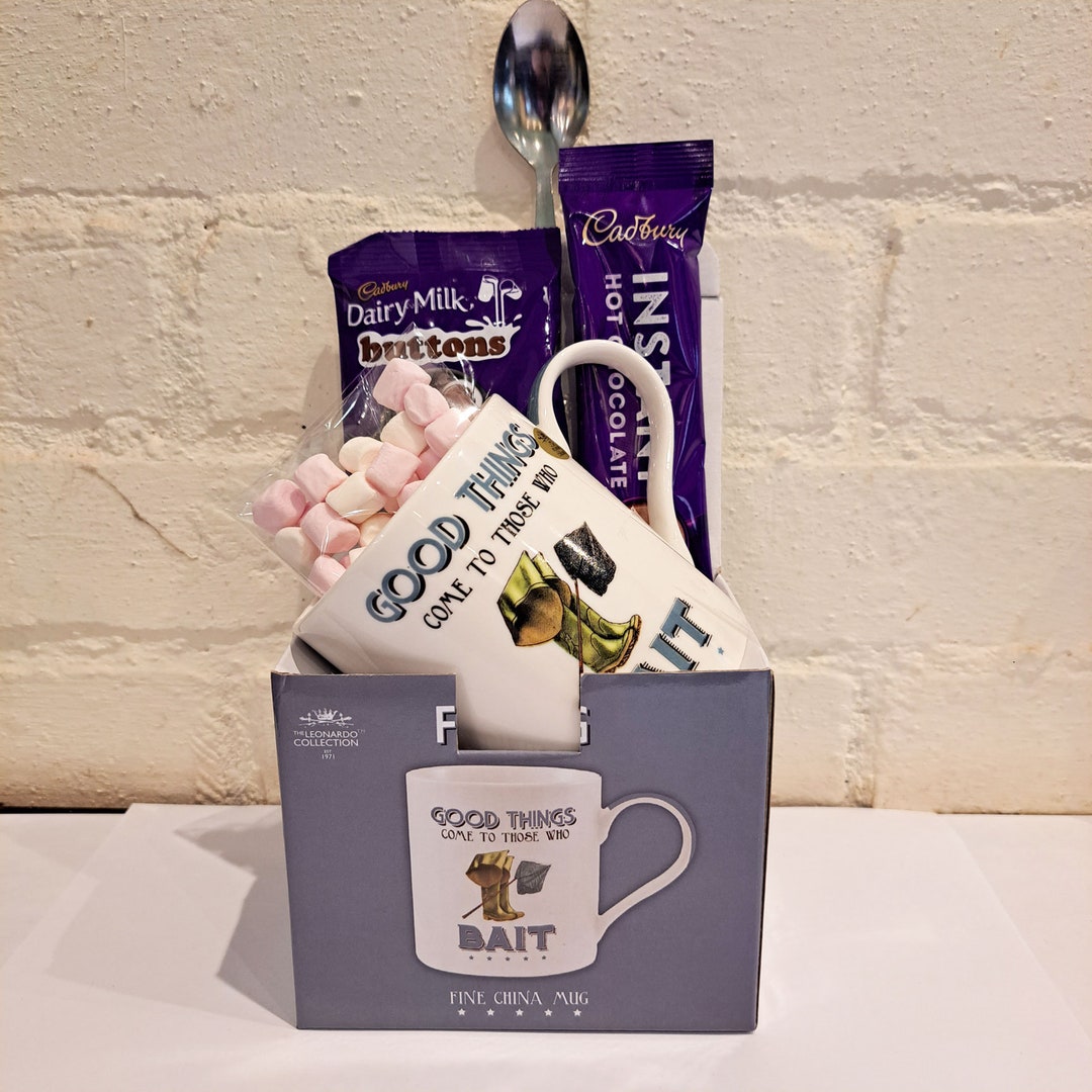 Cadbury's Hot Chocolate & Fishing Fish Bait Mug Gift Set - Etsy