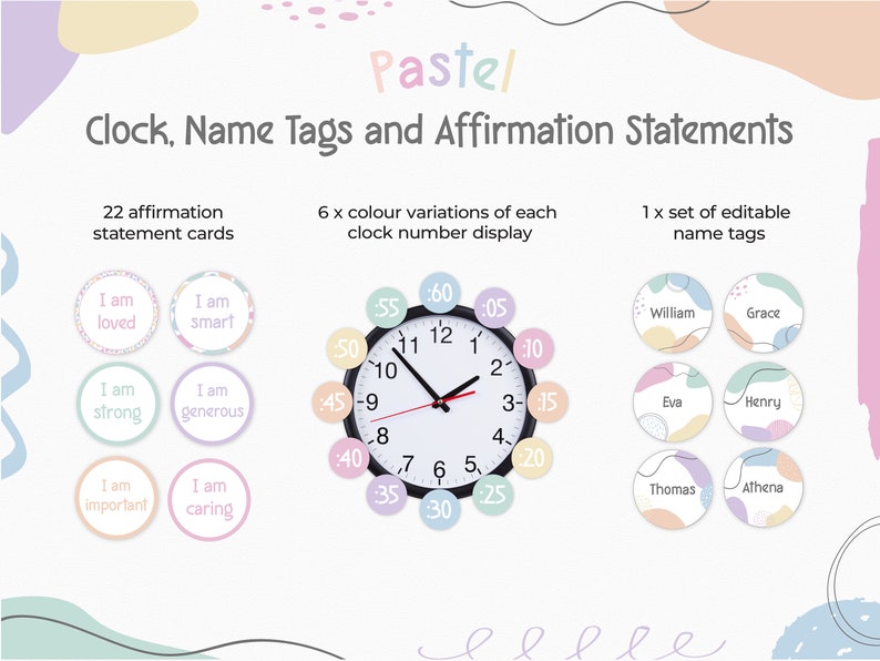 Pastel Classroom Decor Bundle Printables, Calendar, and More Instant ...