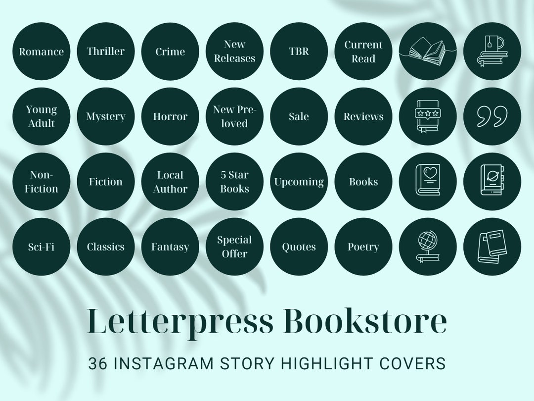 Instagram Story Highlight Covers for Bookstagram | 36 Highlight Cover ...