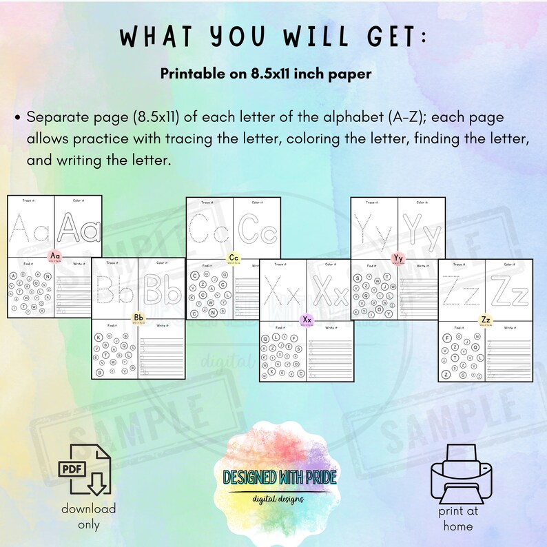 Letter of the Day Worksheets | Alphabet Tracing Practice | Handwriting ...