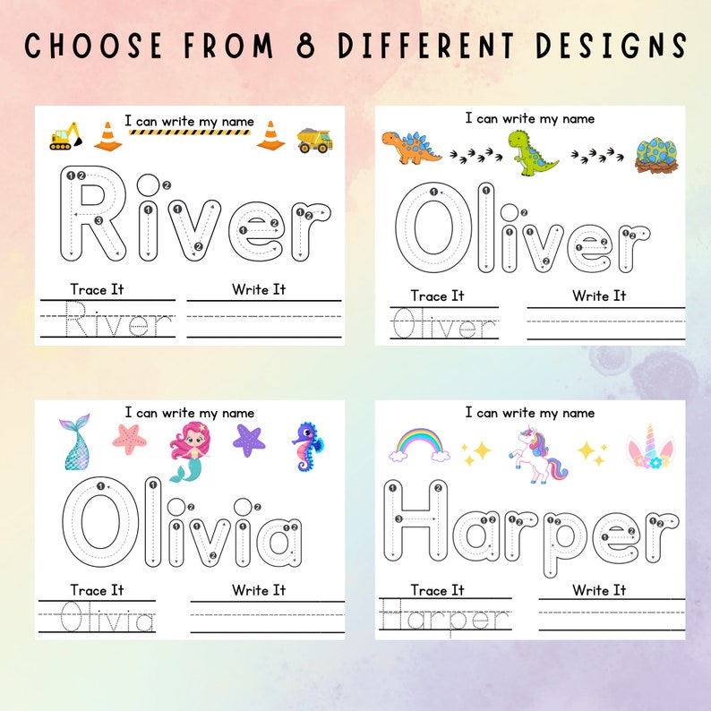Custom Name Tracing Practice. Personalized Name. Name Spelling Practice ...