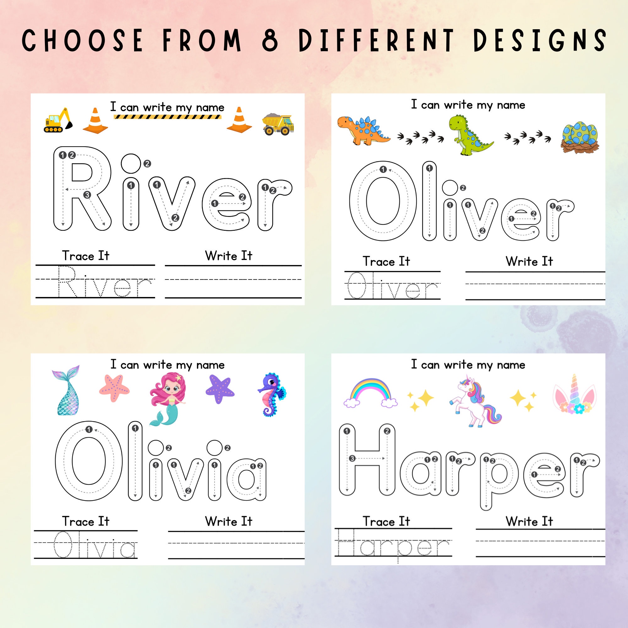 Custom Name Tracing Practice. Personalized Name. Name Spelling Practice ...