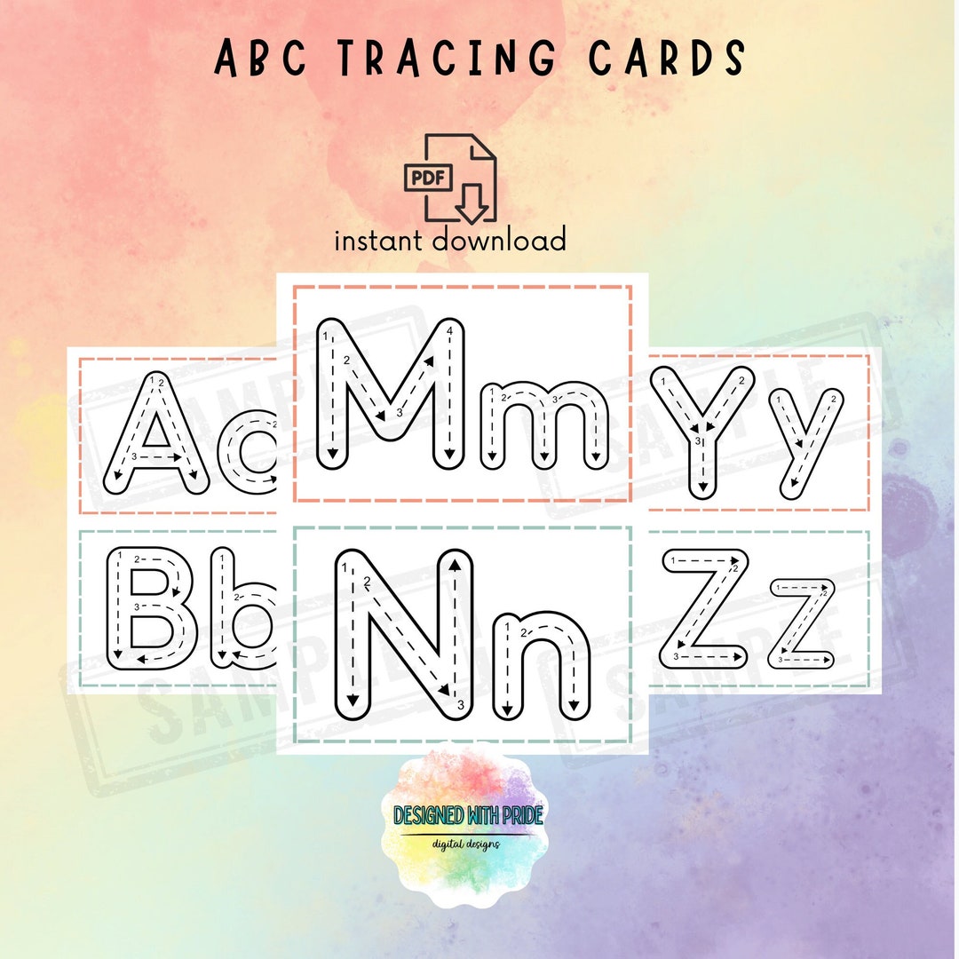 Alphabet Tracing Practice Cards | Handwriting Practice | Home School ...