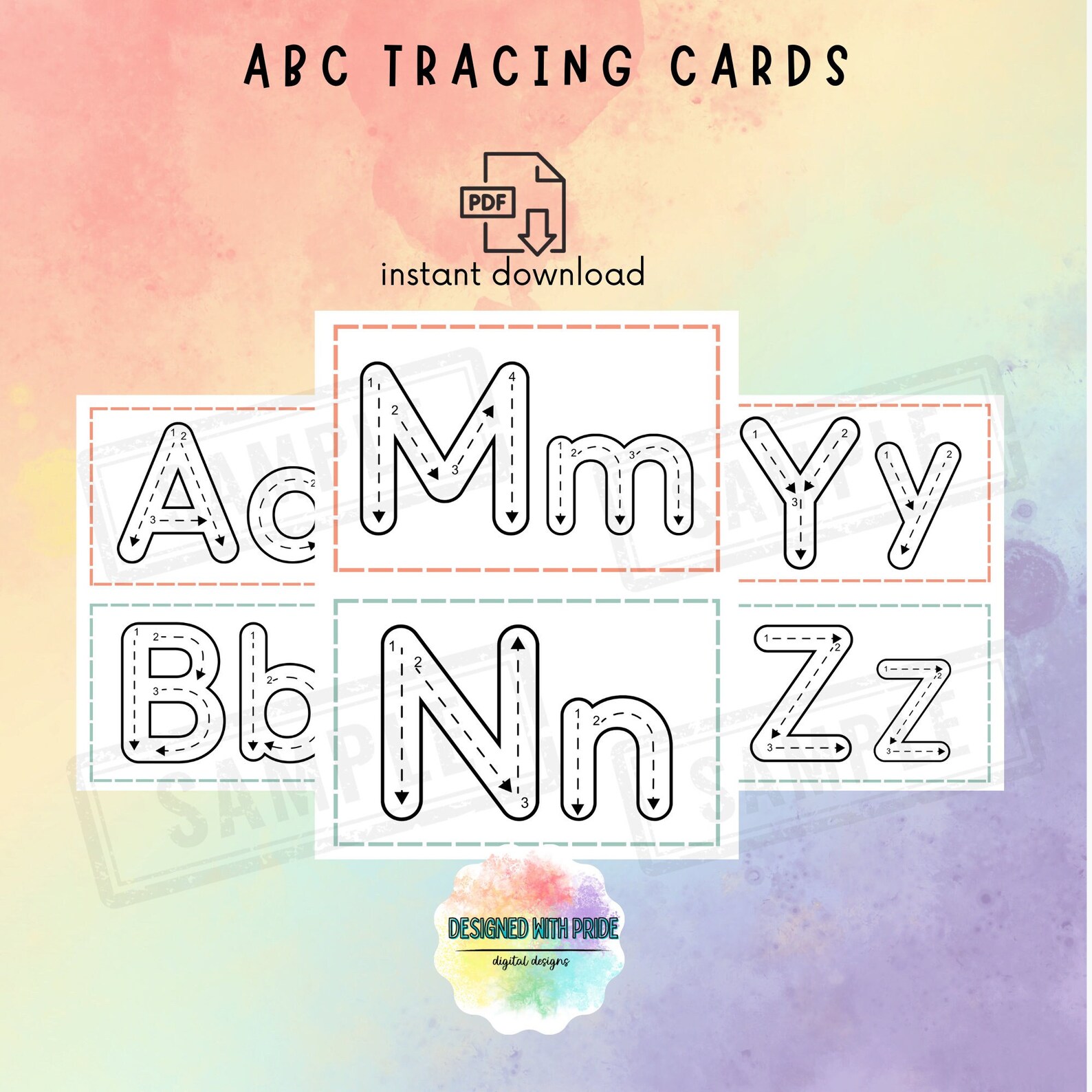 Alphabet Tracing Practice Cards | Handwriting Practice | Home School ...
