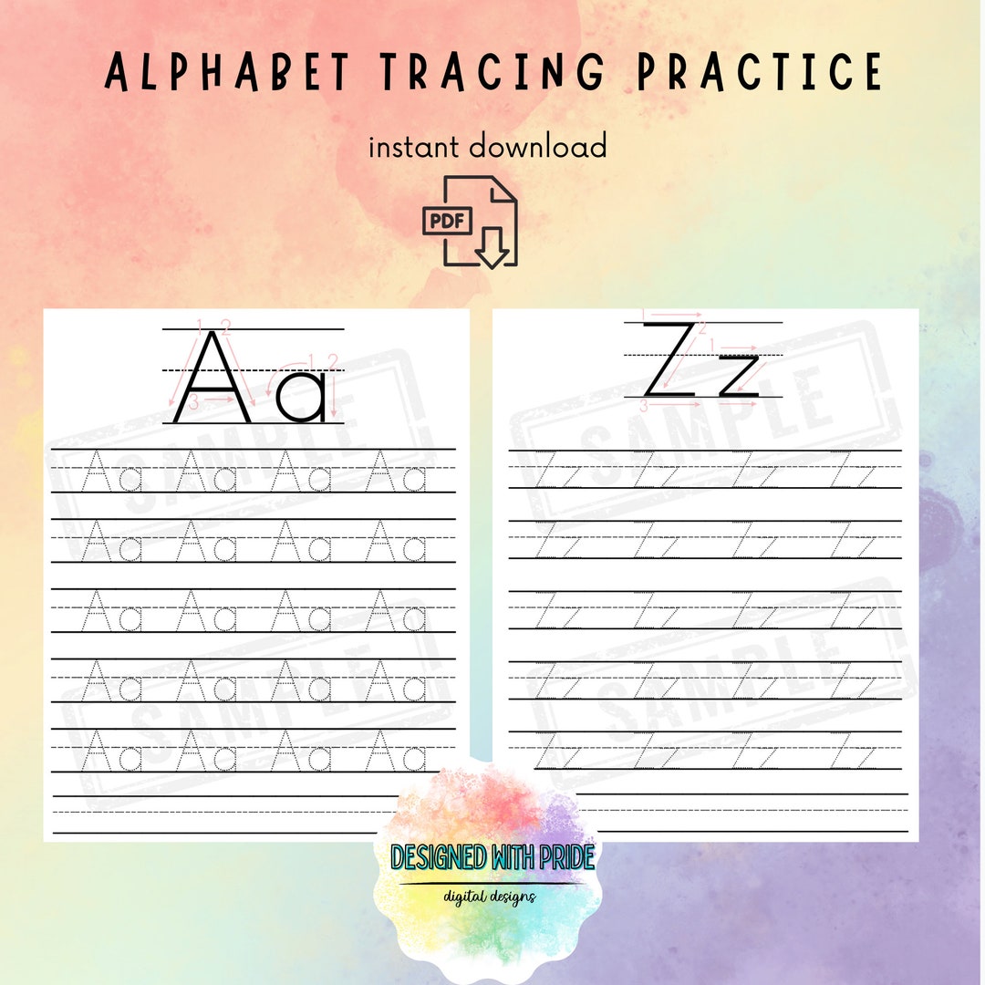 Alphabet Tracing Practice | Prek Writing Practice | Kindergarten ...