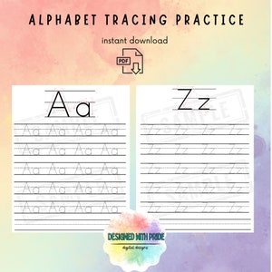 Alphabet Tracing Practice | Prek Writing Practice | Kindergarten ...
