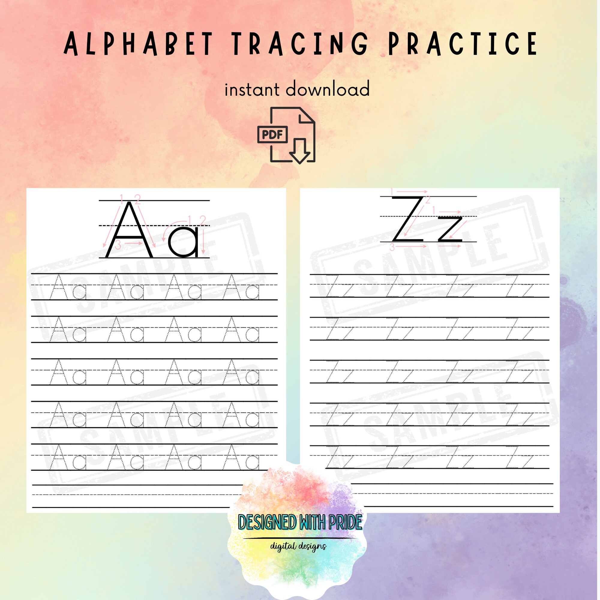 Alphabet Tracing Practice | Prek Writing Practice | Kindergarten ...