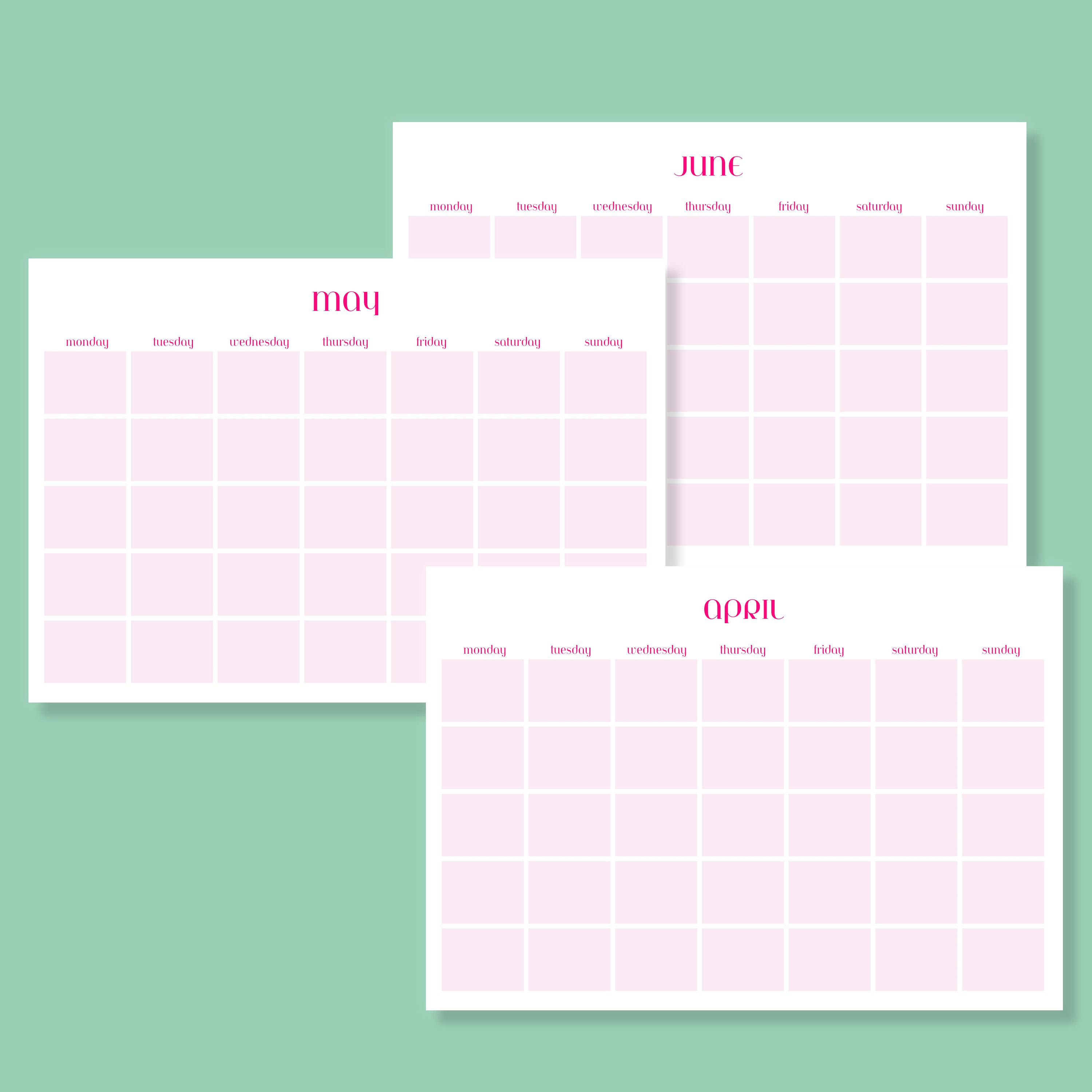 Calender Printable and Digital 2024 Year Organizing - Etsy