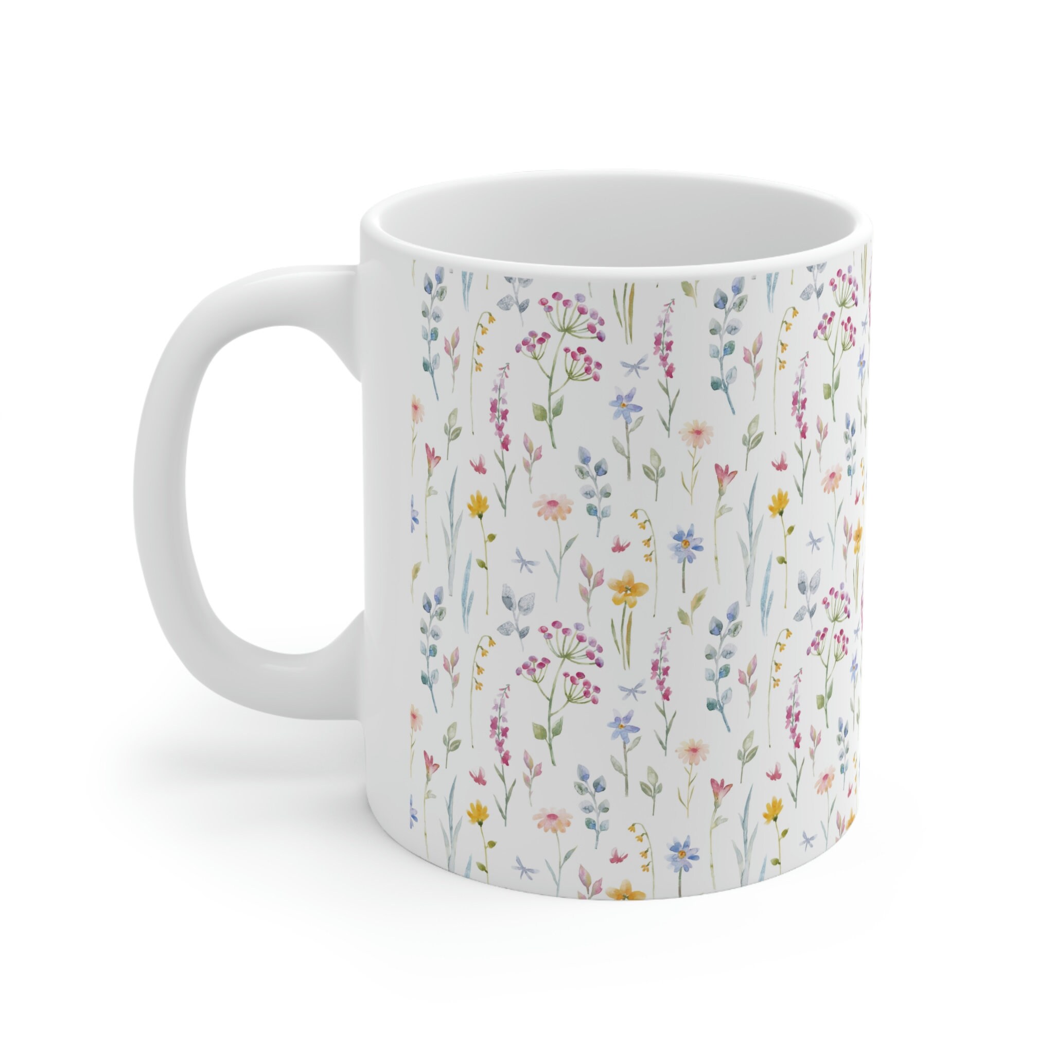 Floral Coffee Mug Flower Patterned Mug Floral Mug Garden Mug - Etsy