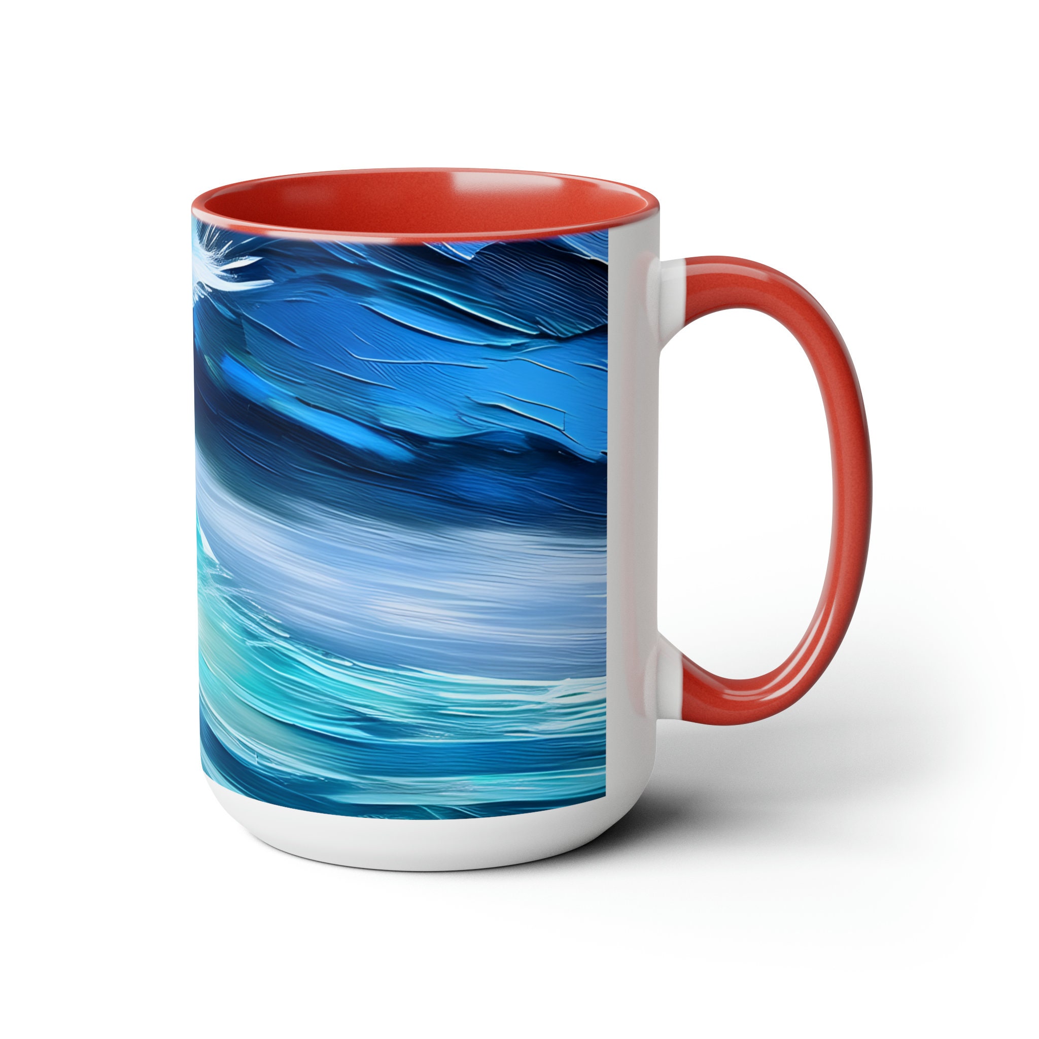 Coastal Ocean Wave Ceramic Coffee Mug Tropical Escape Coffee Cup ...