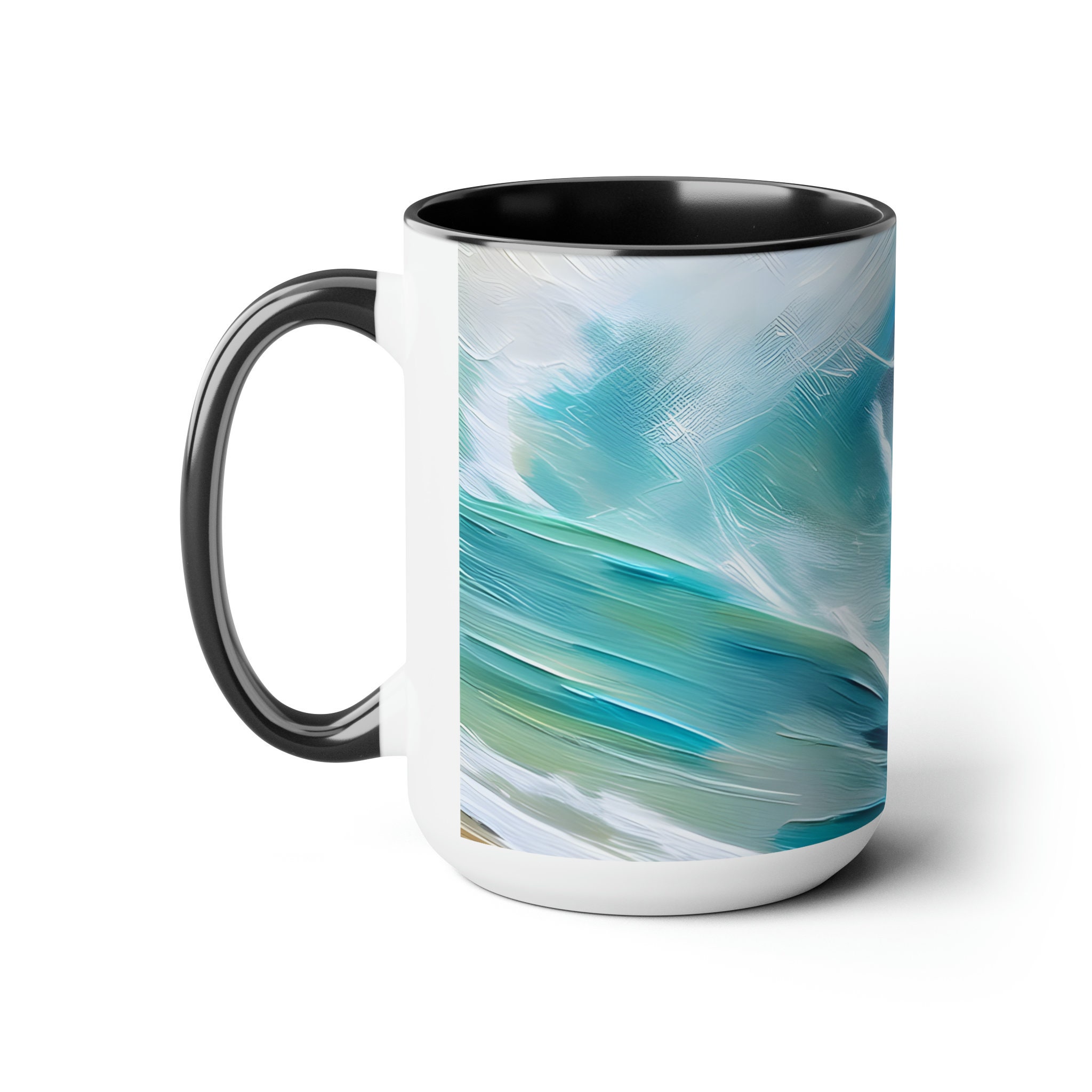 Coastal Ocean Wave Ceramic Coffee Mug Tropical Escape Coffee Cup ...