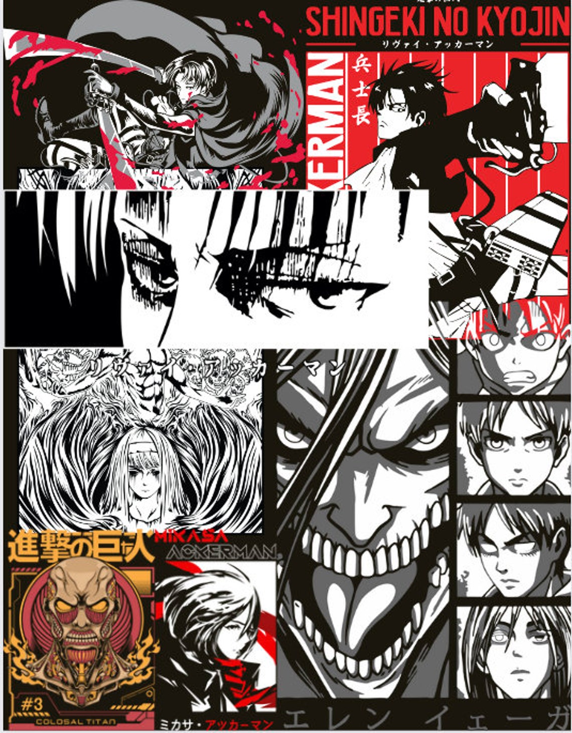Attack on Titan Anime Designs for T-shirts, Hoodies, Etc. PNG&AI - Etsy