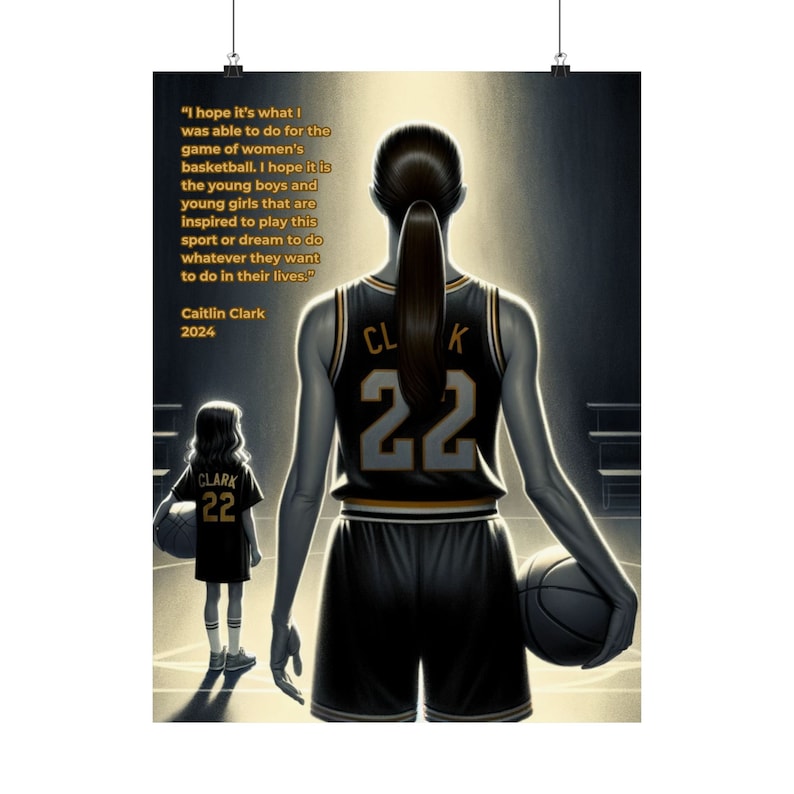 Caitlin Clark Poster | Inspirational Wall Art | Basketball Quote ...