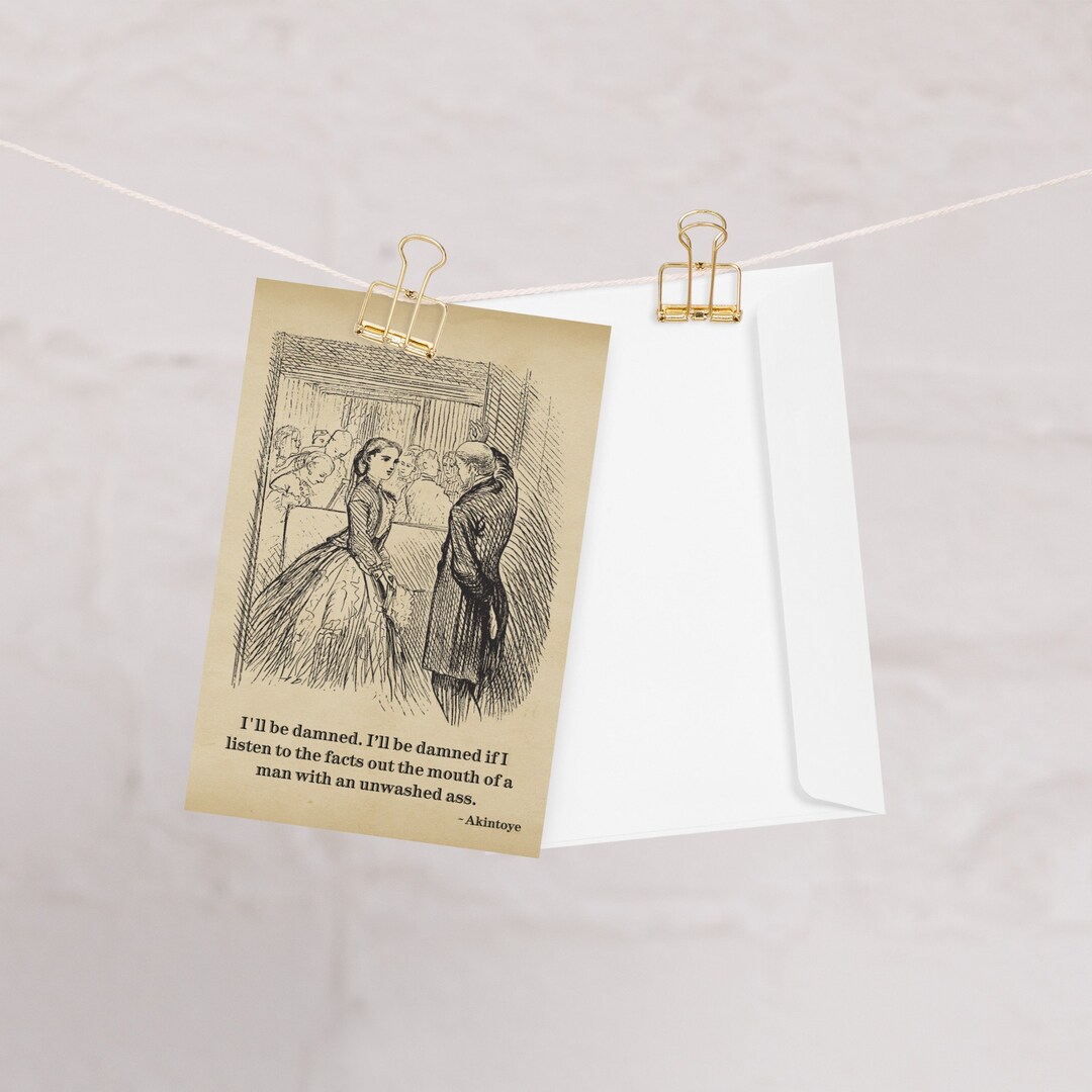 Inappropriate Funny Vintage Style Greeting Card for Any Occasion ...