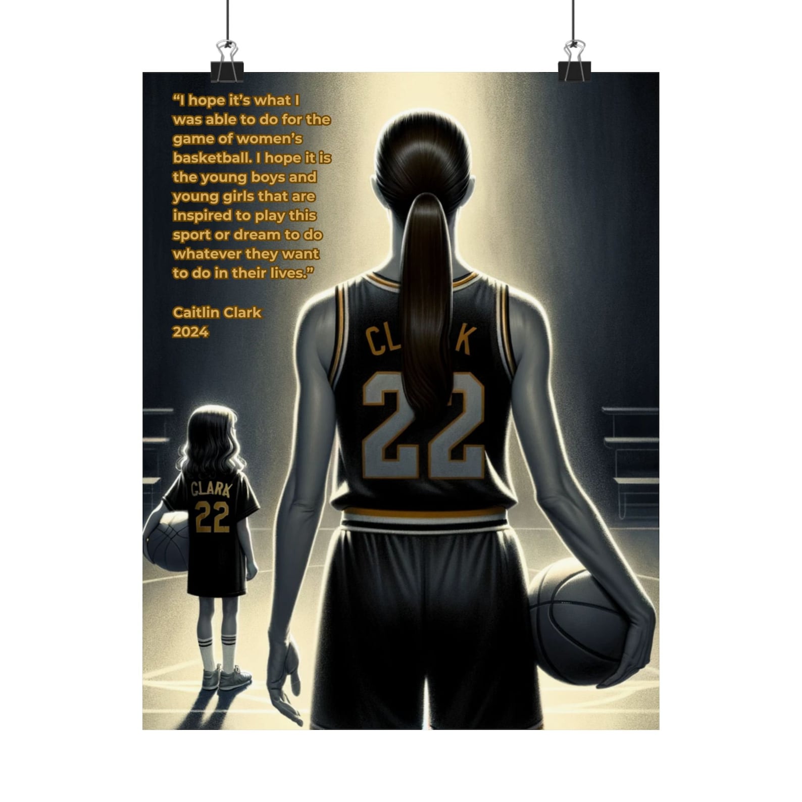 Caitlin Clark Poster | Inspirational Wall Art | Basketball Quote ...