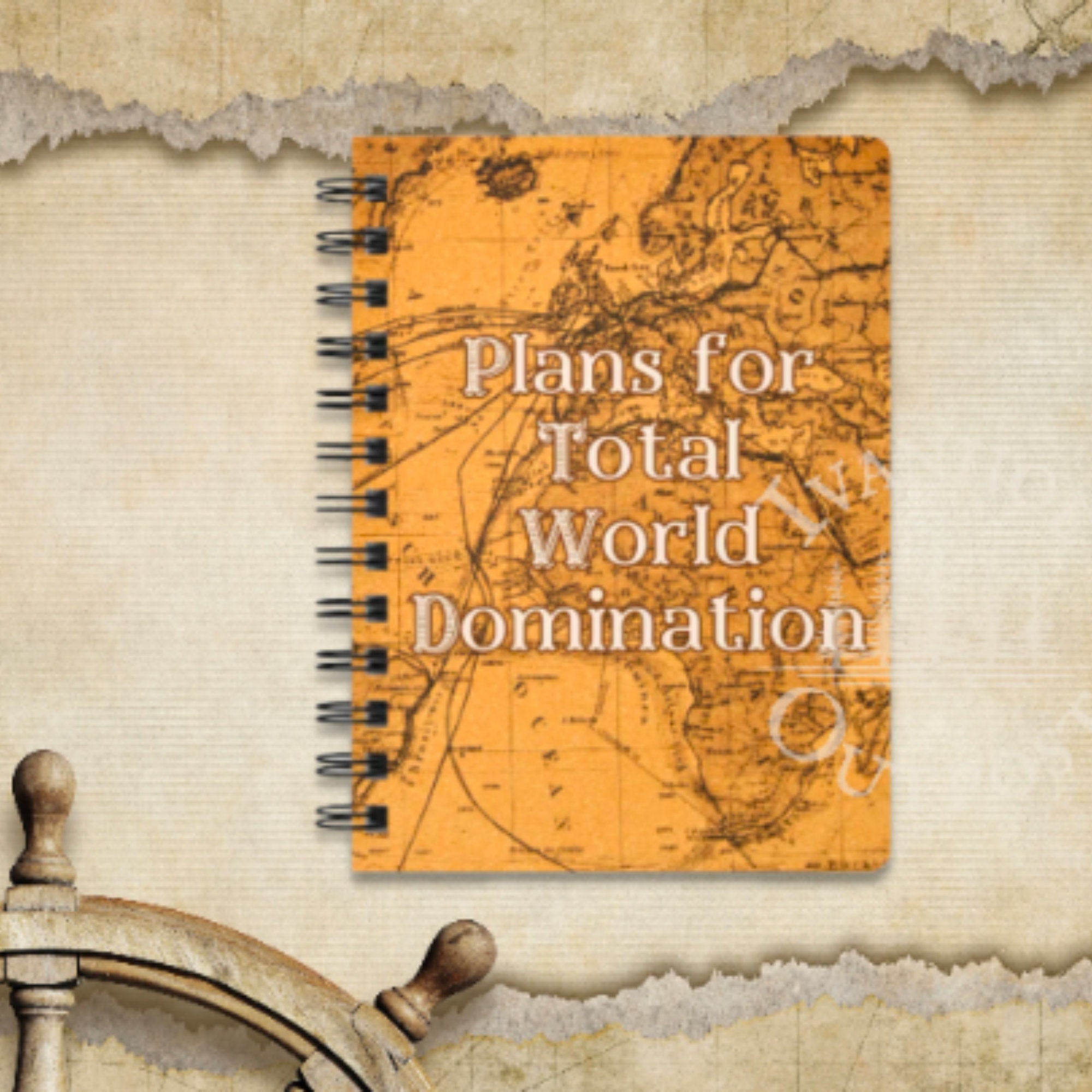 Plans for Total World Domination Spiral Lined 5x7 Notebook - Etsy