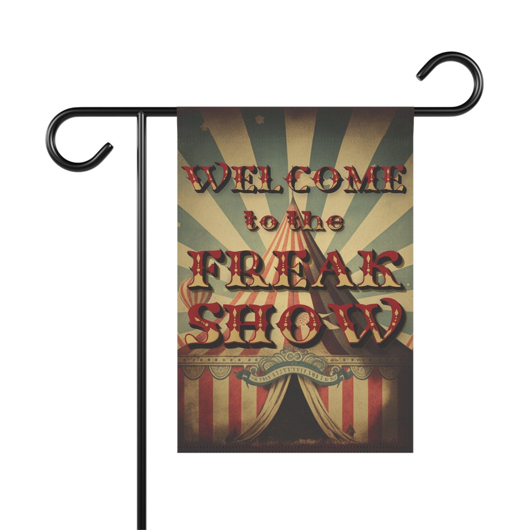 Welcome to the Freak Show Banner | Dark Carnival Pennant | Carnival ...