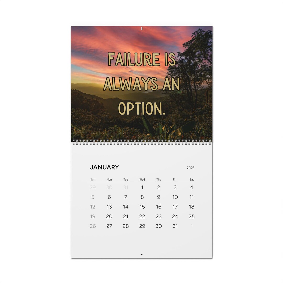 2025 Demotivational Calendar It Could Be Worse Funny Annual Wall ...