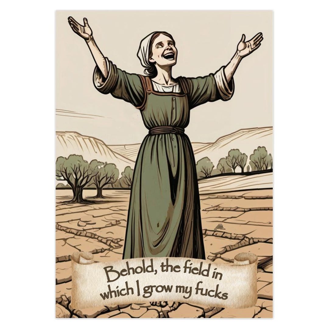Behold the Field Greeting Card | Dark Ages Greetings | Funny Swear ...
