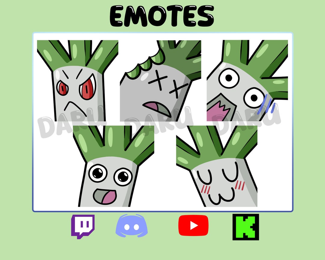 Emotes Pack LEEK for Twitch/discord/youtube - Etsy