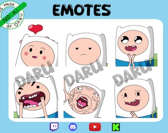 Animated Emotes Pack FINN Adventure Time for Twitch/discord/youtube ...