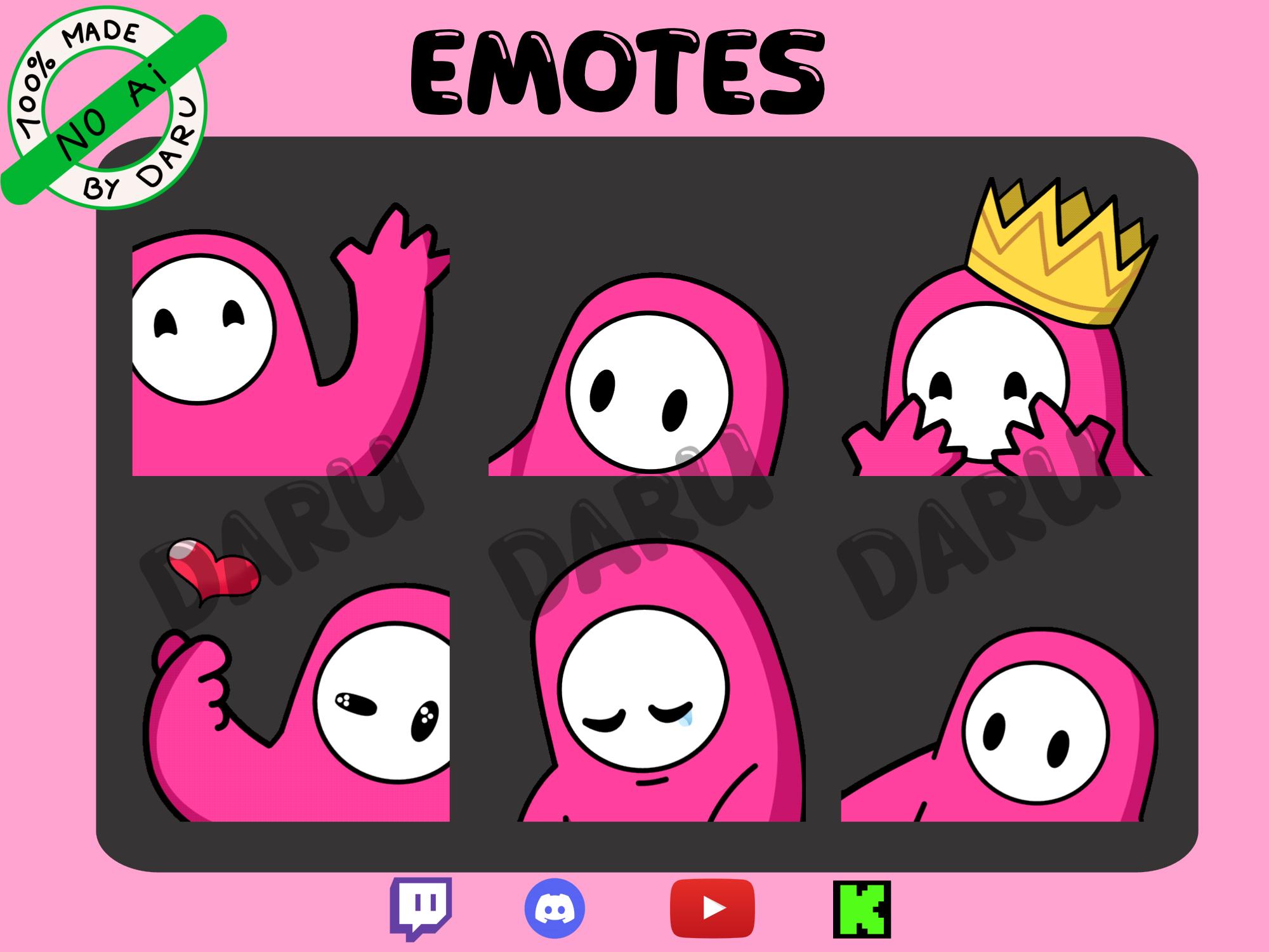 Animated Emotes Pack FALL GUYS ( All Colors ) for Twitch/discord ...