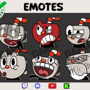 Animated Emotes Pack CUPHEAD for Twitch/discord/youtube/kick - Etsy