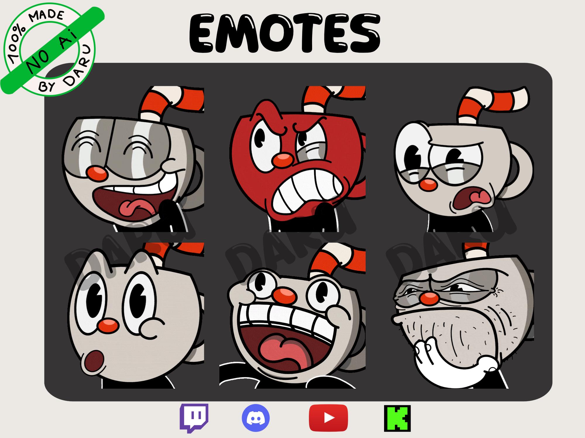 Animated Emotes Pack CUPHEAD for Twitch/discord/youtube/kick - Etsy